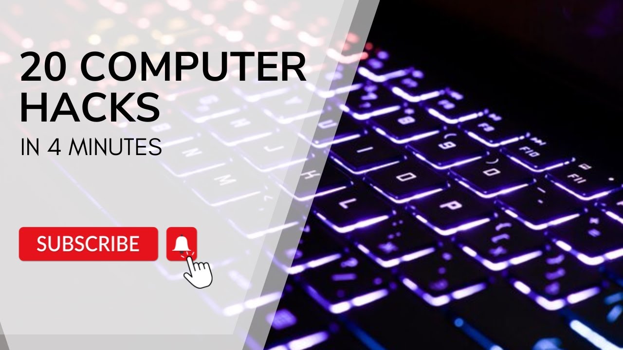 20 Computer Hacks in 4 Minutes - YouTube