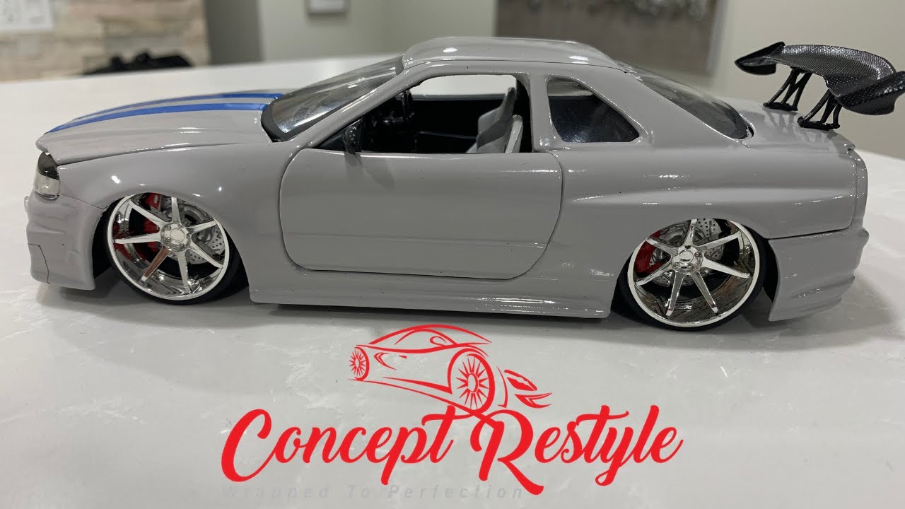 Nissan GTR Skyline Full Custom Vinyl Wrap Model Car - YouTube