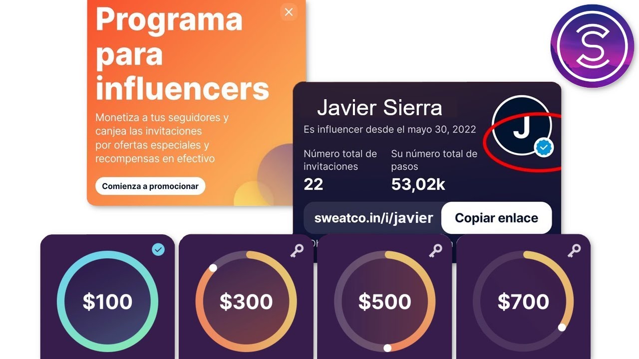 Cómo ser INFLUENCER en SWEATCOIN - YouTube