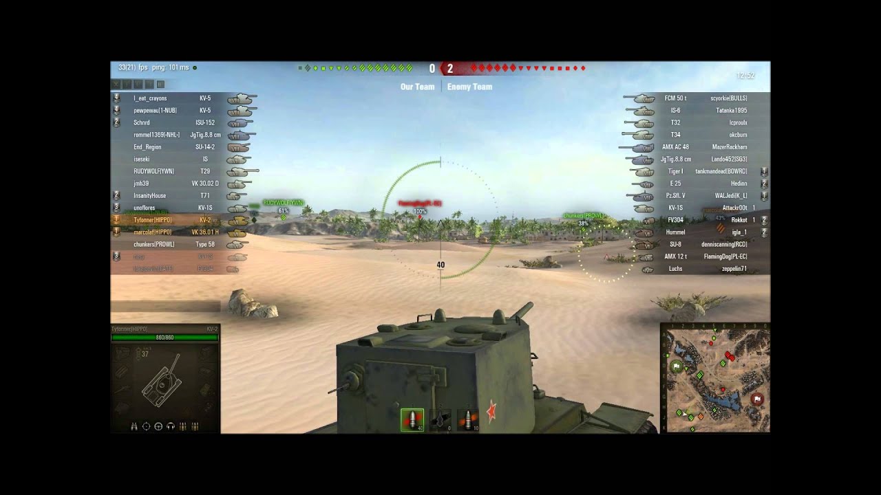 World of tank: Kv-2 Ammo Rack an Amx12t - YouTube