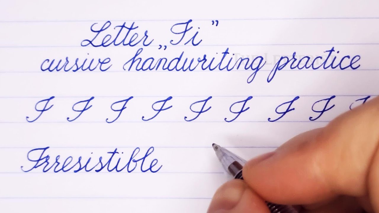 letter "Ii" cursive handwriting practice ⚜ Handwriting exercises ⚜ ...
