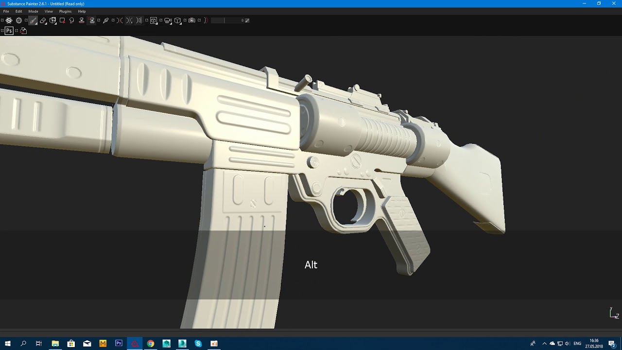 Alex Filvet: Tutorial (Wolfenstein Rifle AR 46 Fan Art) Baking 3D Max ...