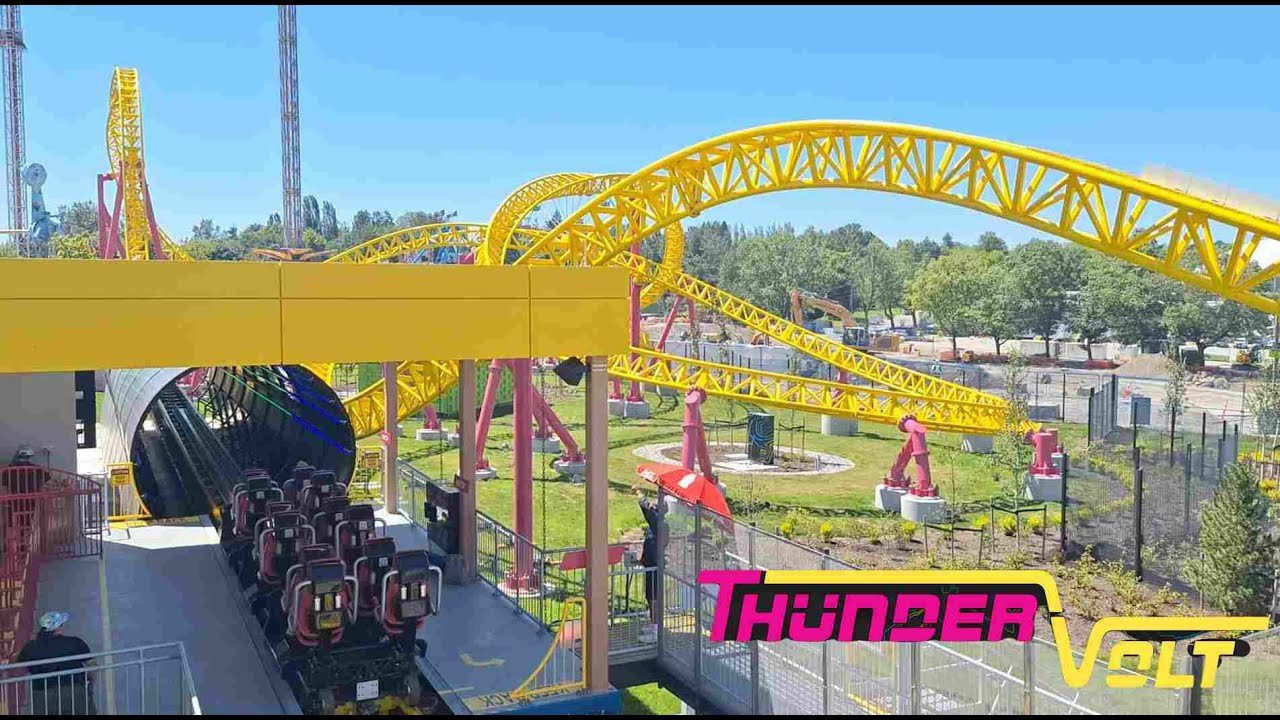 PlayLand's new Thundervolt Roller Coaster - YouTube