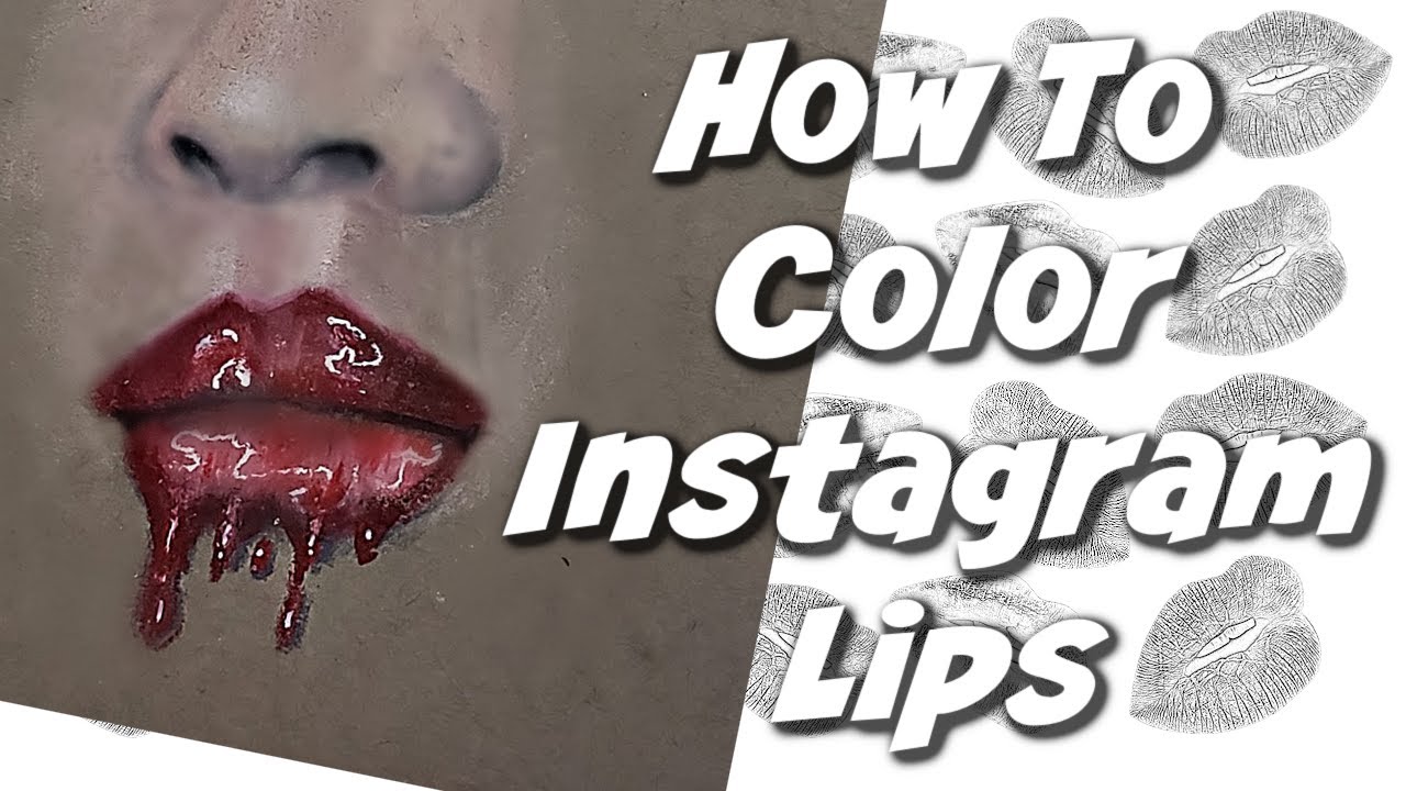 Tutorial, How To Color Lips In Coloring Books And Original Art - YouTube