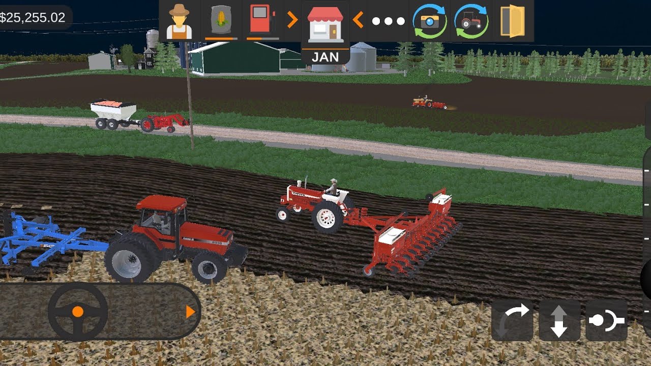 Planting and fertilizing uncles fields on uncles farm - YouTube