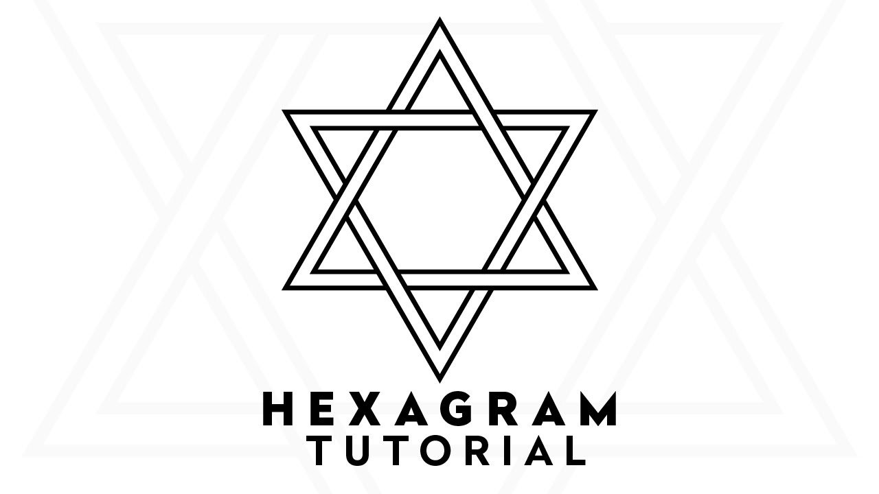 Illustrator Short Tutorial 7 Interlaced Hexagram Star Youtube
