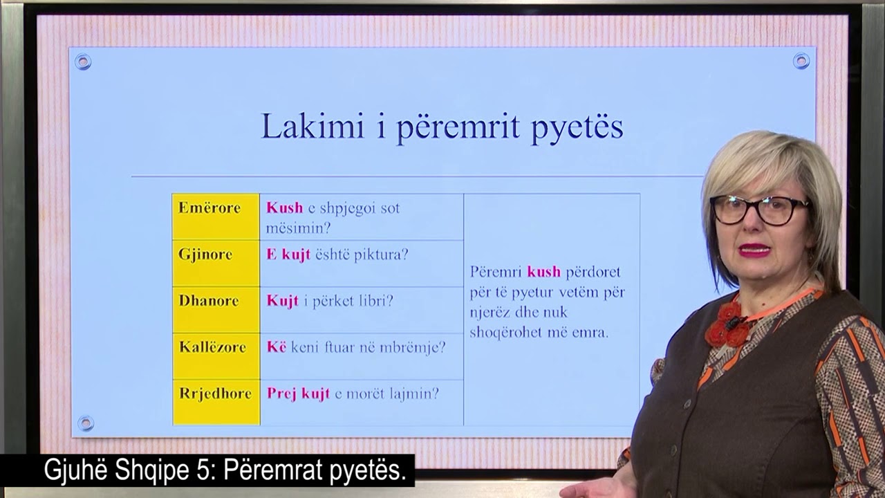 Gjuhë shqipe 5 - Përemrat pyetës. - YouTube