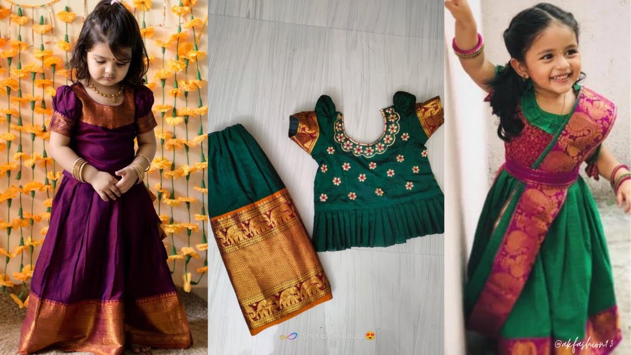 kids narayanpet lehenga ||@akfashion93 - YouTube