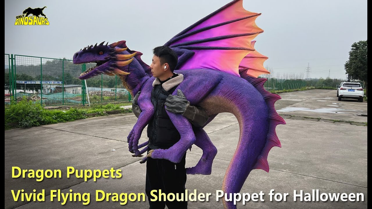 Vivid Flying Dragon Shoulder Puppet for Halloween | Dragon puppets ...