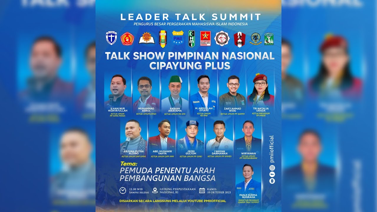 🔴 LIVE !! Leader Talk Summit PB PMII - Talk Show Pimpinan Nasional ...