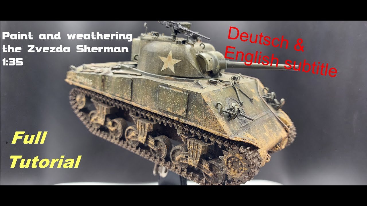 M4A2 Sherman 75mm Medium US WWII 1/35 Easy Paint and Weathering - YouTube