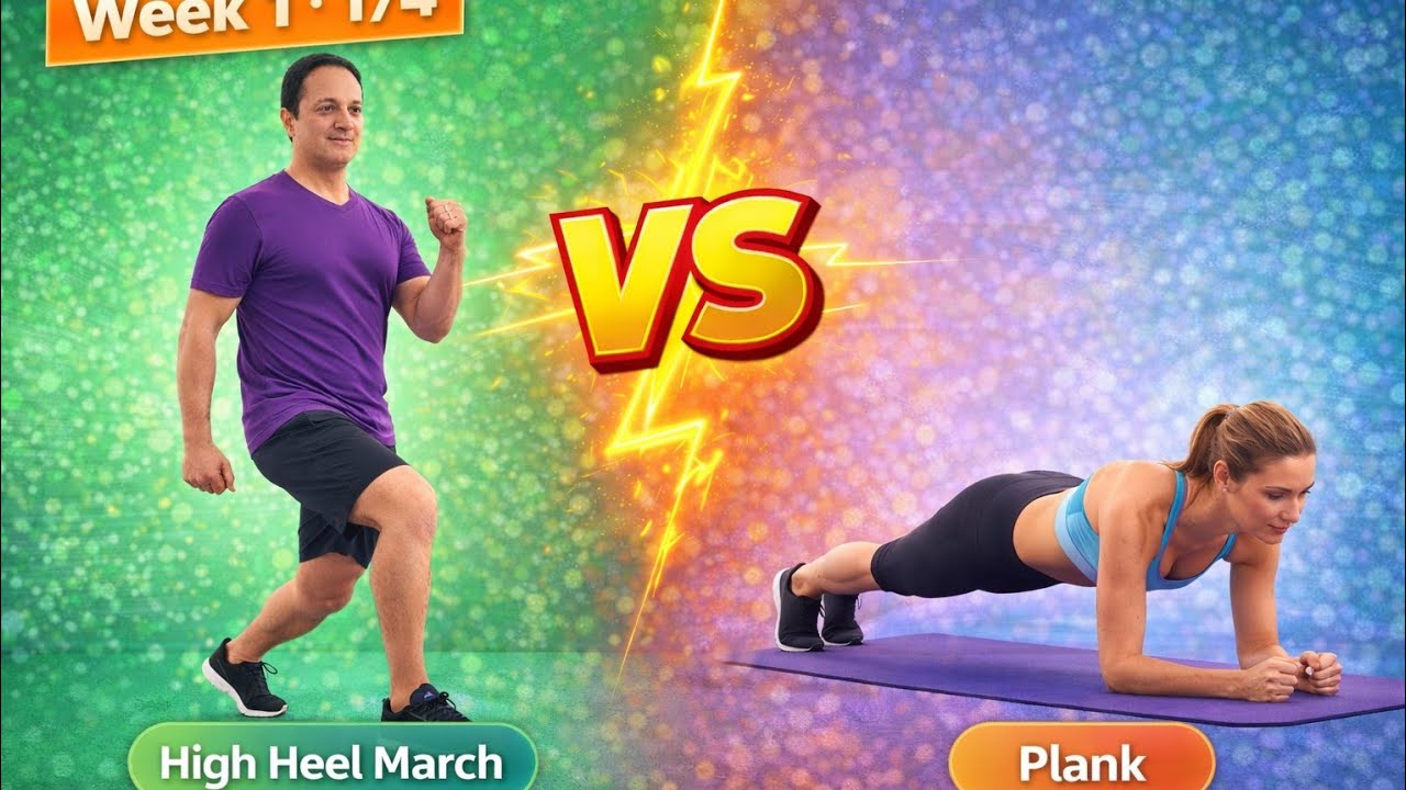 घर पर Beginners के लिए 2 आसान Exercises | High Heel March vs Plank ...