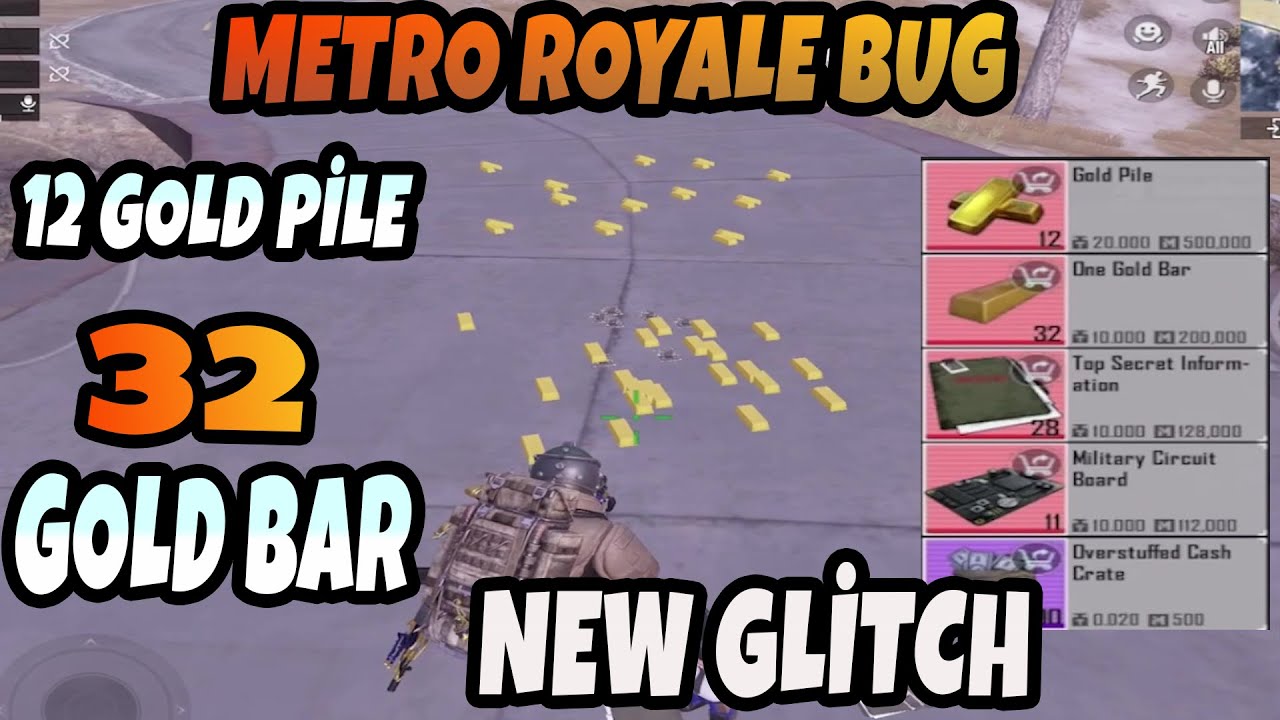 NEW BUG - 12 GOLD PİLE - 32 GOLD BAR 20 MİLLİON VALUE - METRO ROYALE ...