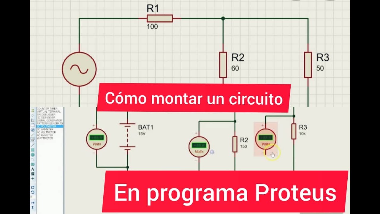 ¡Como Montar un Circuito en Programa Proteus! - YouTube