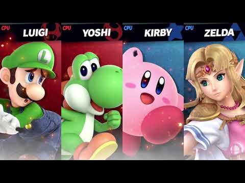 Smash Ultimate EX Luigi & Yoshi VS Kirby & Zelda - YouTube