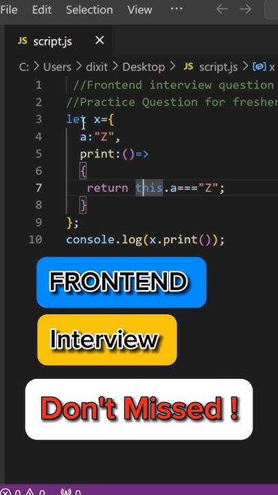 #30 Frontend Interview Question| DON'T MISSED 😀 #javascript #2025 #shorts - YouTube