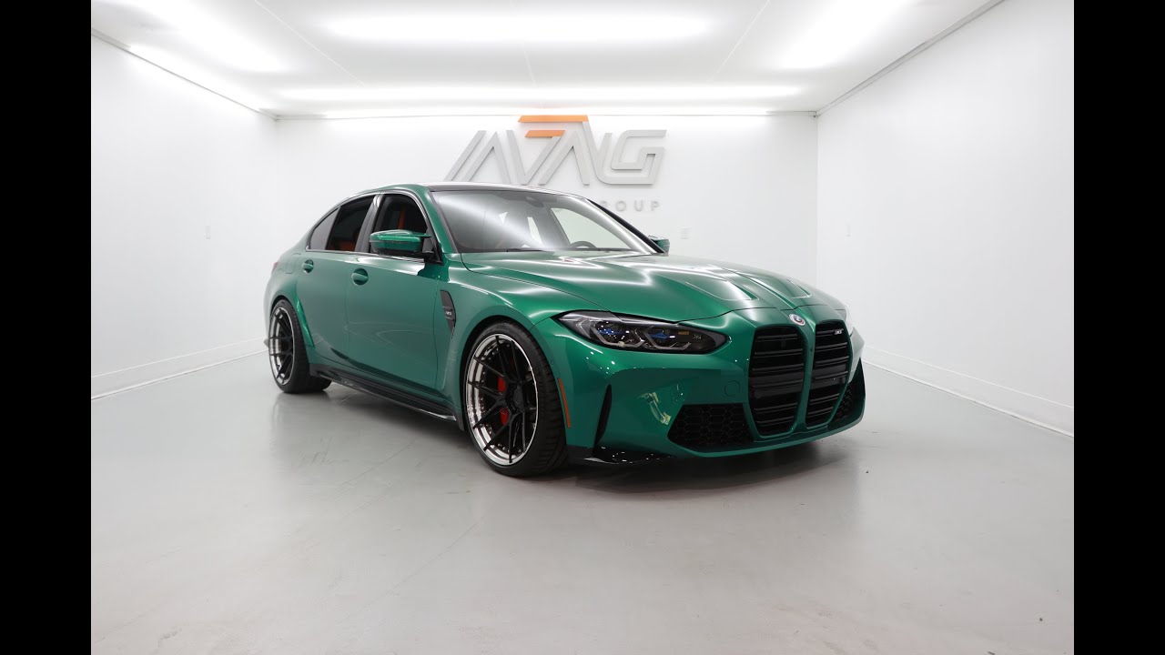2023 BMW G80 M3 BASE 4DR SEDAN IN ISLE OF MAN GREEN - YouTube