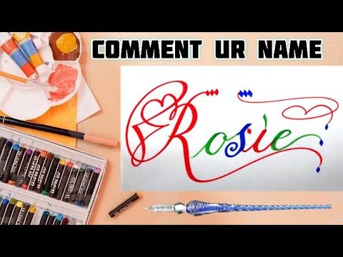 Rosie Name Signature Calligraphy Status | How to Draw, Cursive ...