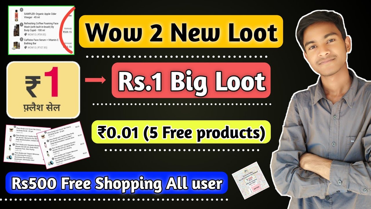 🔥 4 New Free Shopping Offer || ₹1 Rupees Products App || Wow New Loot ...