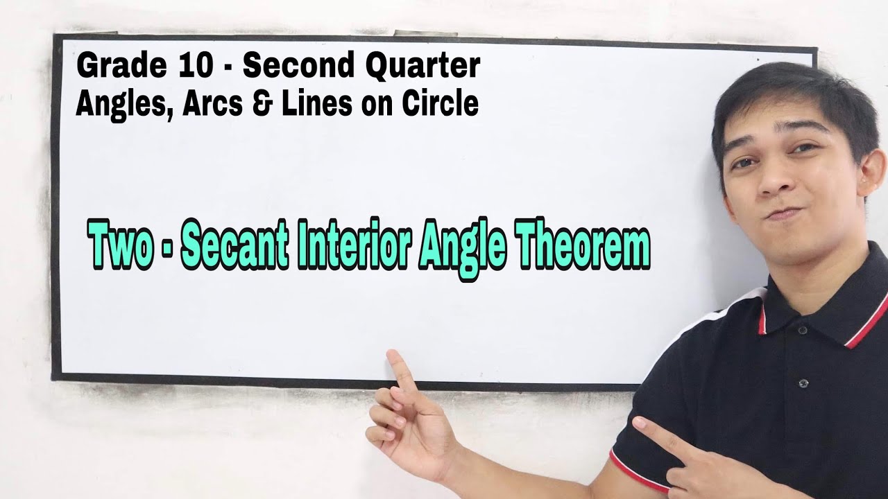 Two-Secant Interior Angle Theorem - YouTube