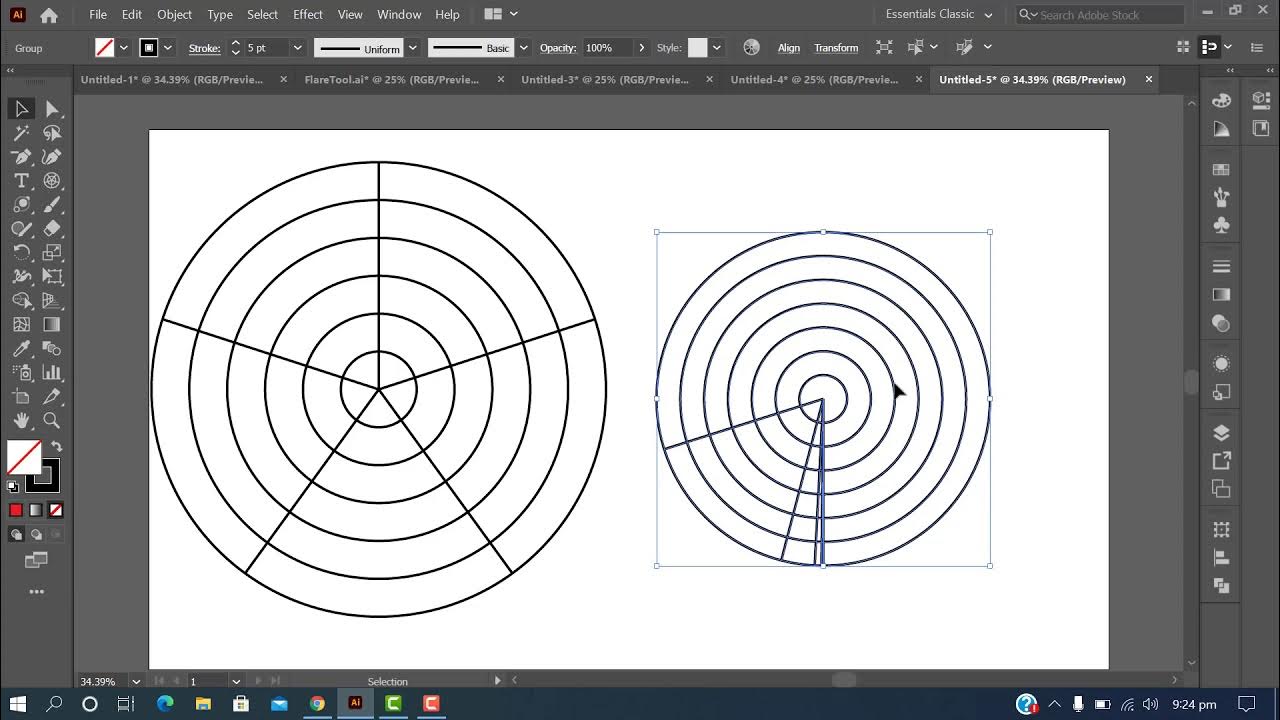 Polar Grid Tool In Adobe Illustrator Beginners Tutorial 030 In Urdu polar-grid-tool-in-adobe-illustrator-beginners-tutorial-030-in-urdu