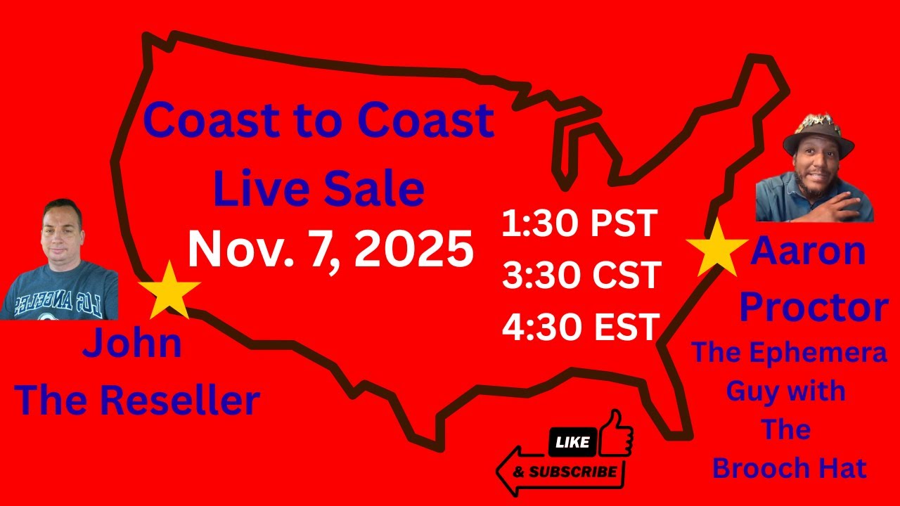 Coast to Coast Live Sale with Aaron Proctor The Ephemera Guy with The ...
