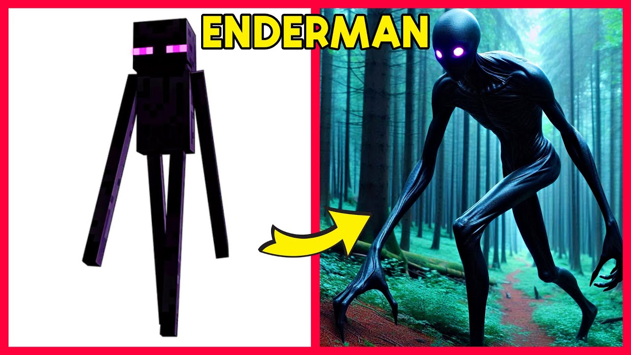 MINECRAFT EN LA VIDA REAL | MOBS DE MINECRAFT VS VIDA REAL | MINECRAFT ...