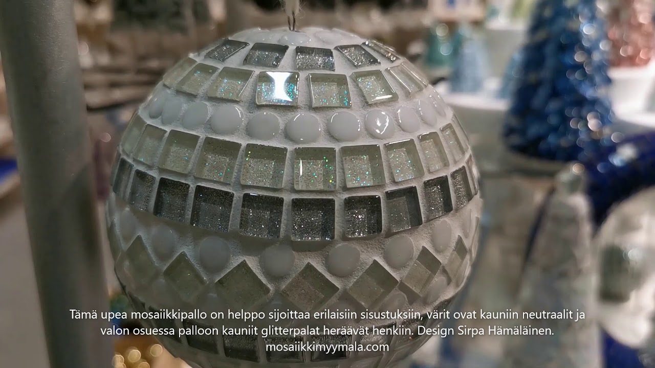 Jouluaskartelu - Mosaiikkipallo, Lumi, DIY – MosaiikkiMyymälä