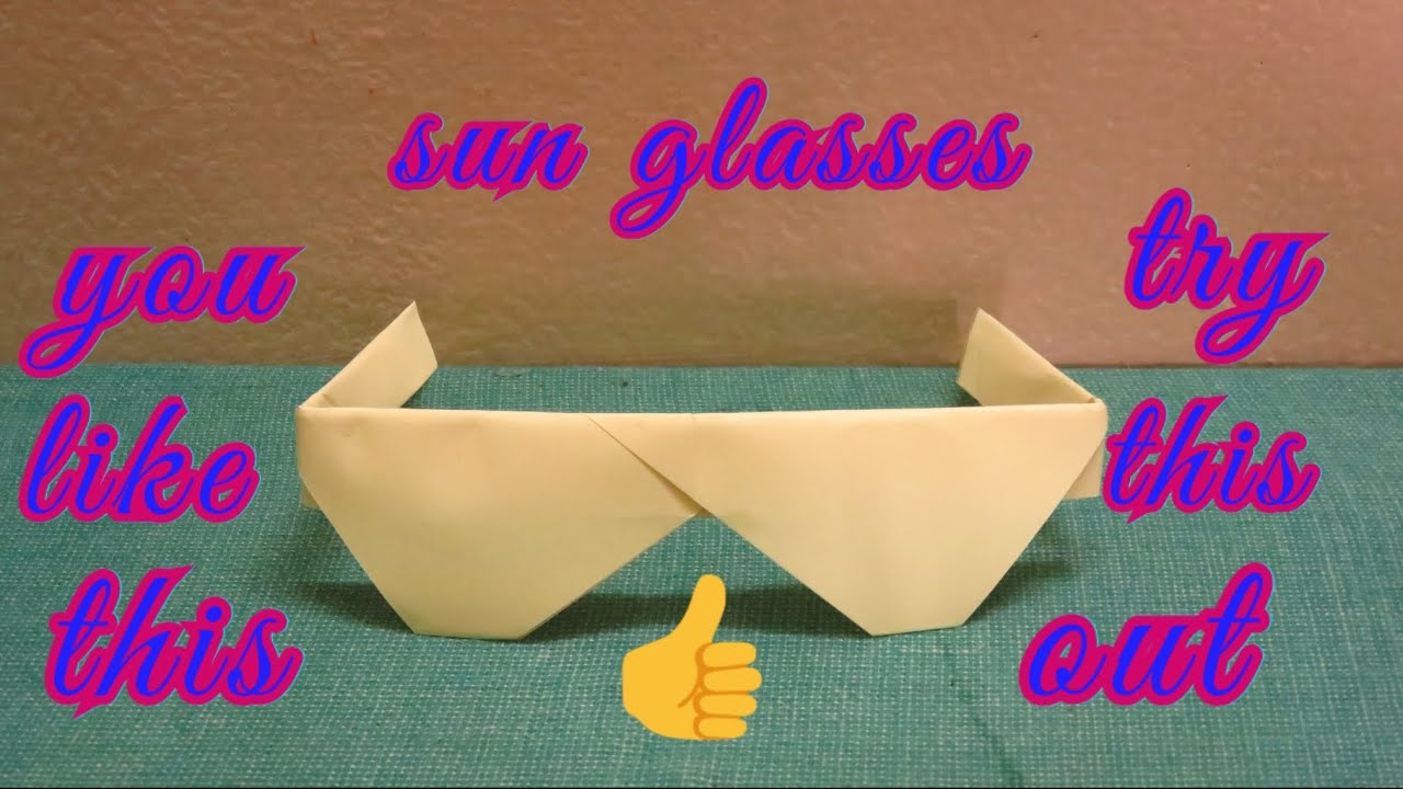 How to make a paper sun glasses - YouTube