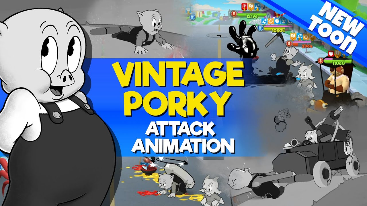 ATTACK ANIMATION I Vintage Porky | Looney Tunes World of Mayhem - YouTube