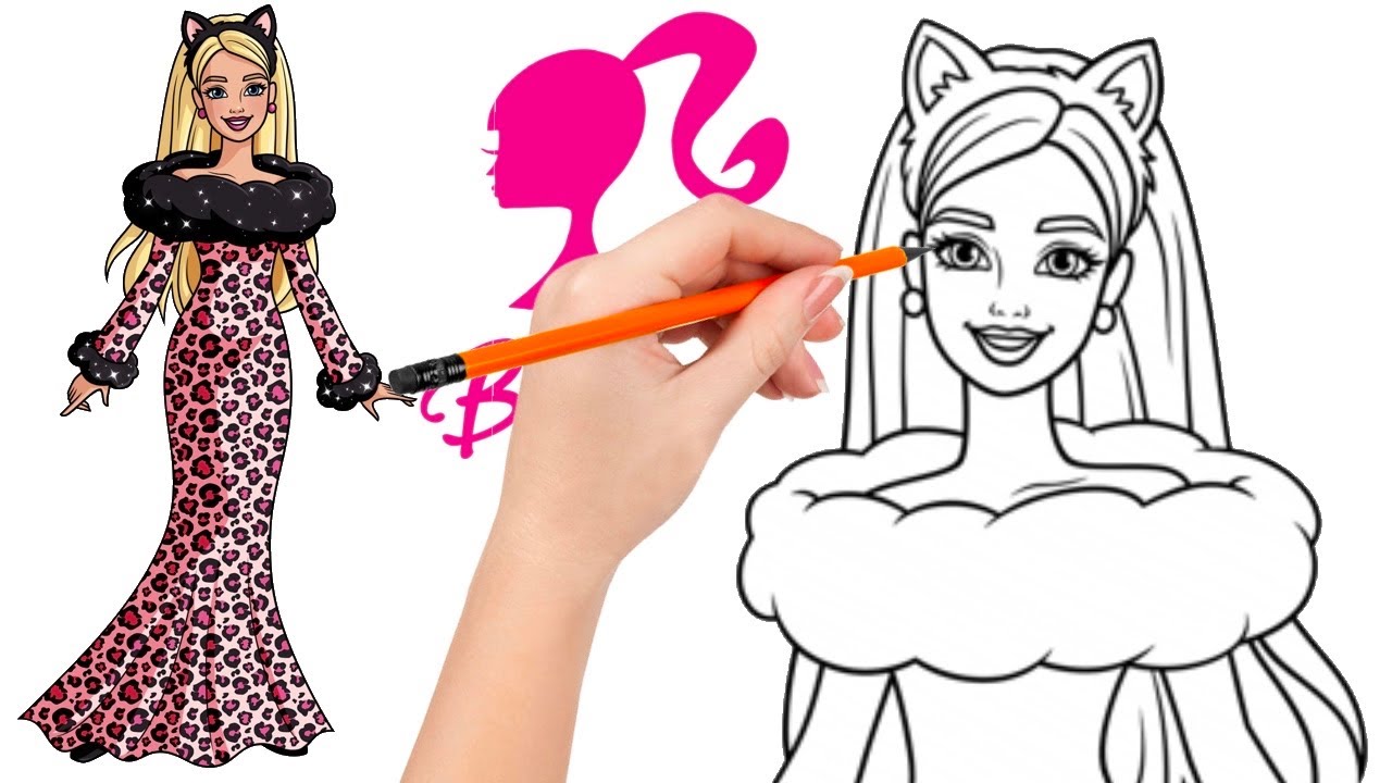 How to Draw Perrr-Fectly Halloween Barbie Doll - YouTube