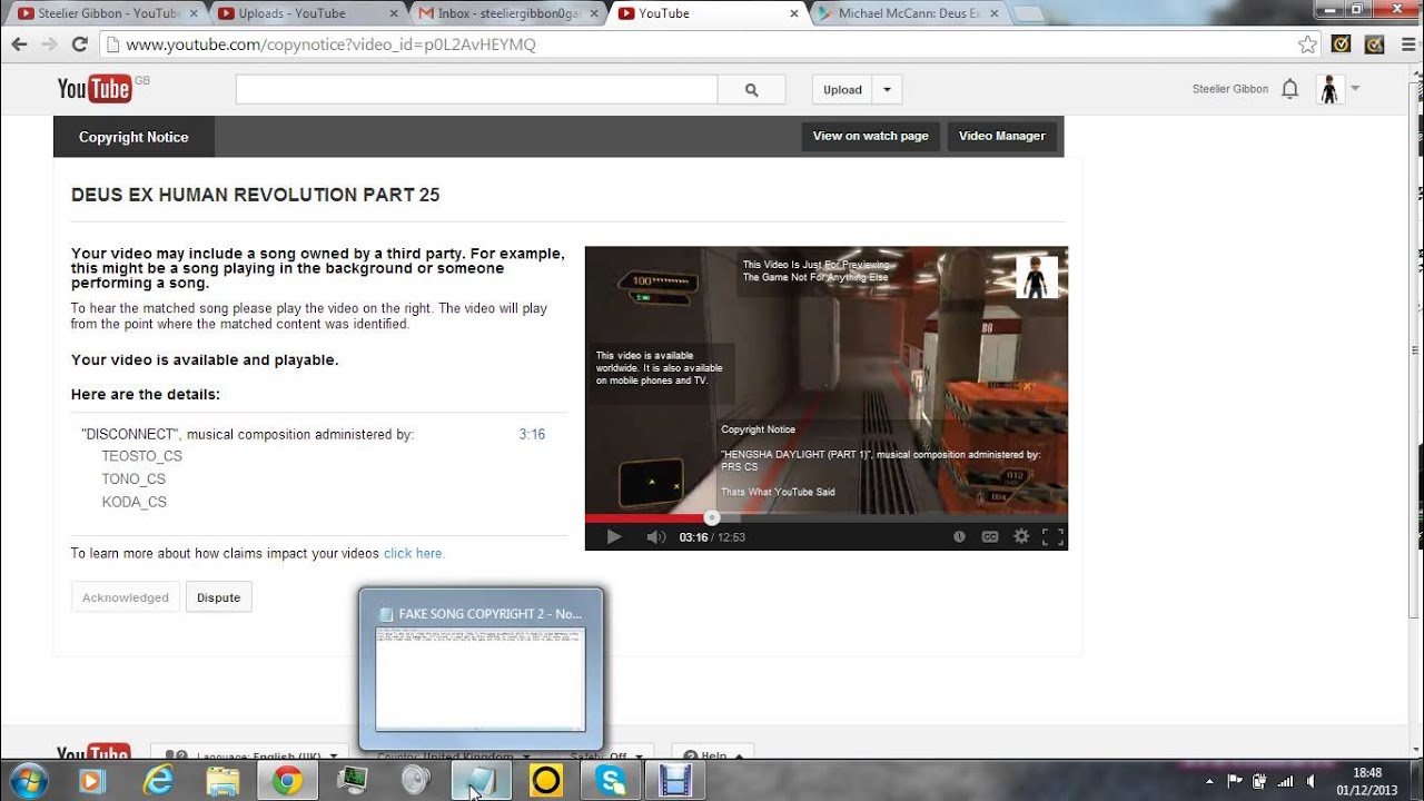 Fake Copyright Claims On Youtube 6 (HD) - YouTube