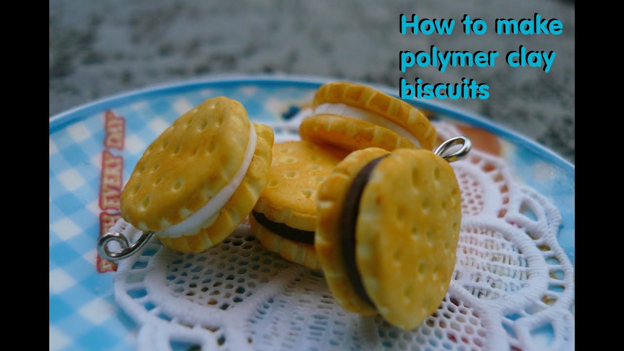 How to make polymer clay biscuits - YouTube