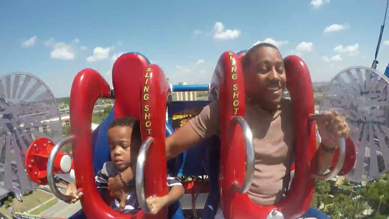 Is this little kid brave enough for the slingshot? - YouTube