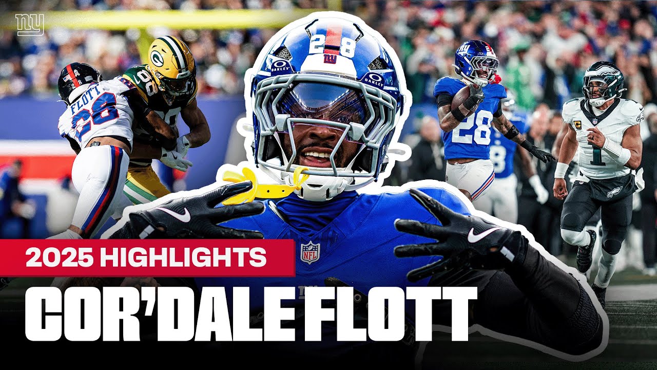 Cor'Dale Flott Top 2025 Season Highlights | New York Giants - YouTube