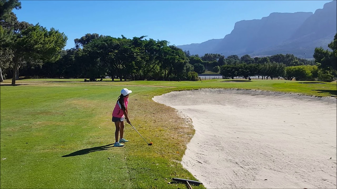 Isabella Heber Age 7 practice round with Coach June at Mowbray GC - YouTube