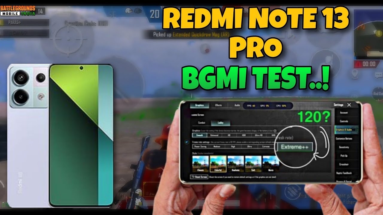 REDMI NOTE 13 PRO BGMI/PUBG 60 FPS TEST | GRAPHICS , GYROSCOPE TEST ...