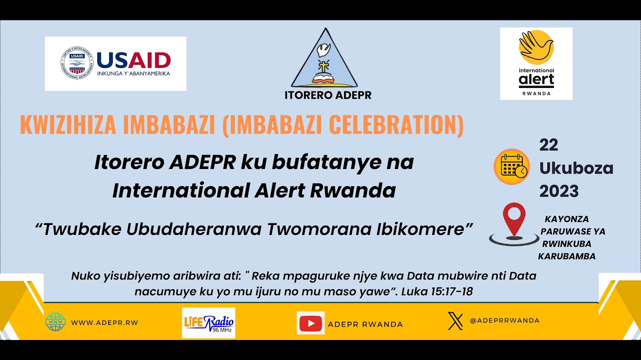KAYONZA/RWINKUBA: ITORERO ADEPR KU BUFATANYE NA INTERNATIONAL ALERT ...