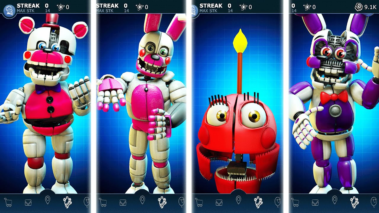 Fan Made Funtimes Animatronics FNAF AR Workshop Animations - YouTube