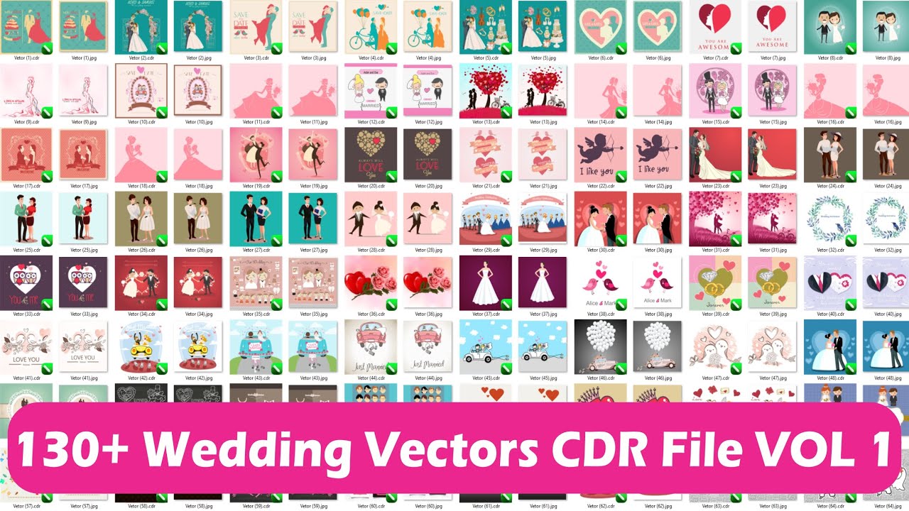130+ Wedding Vectors CDR Files Free For Download VOL 1 - YouTube