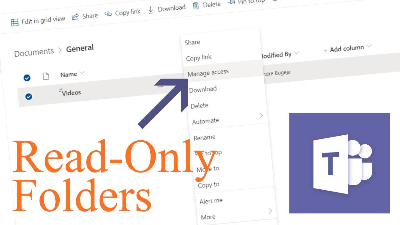 Creating Read Only Folders In Microsoft Teams Files Tab YouTube Creating Read Only Folders In Microsoft Teams Files Tab YouTube