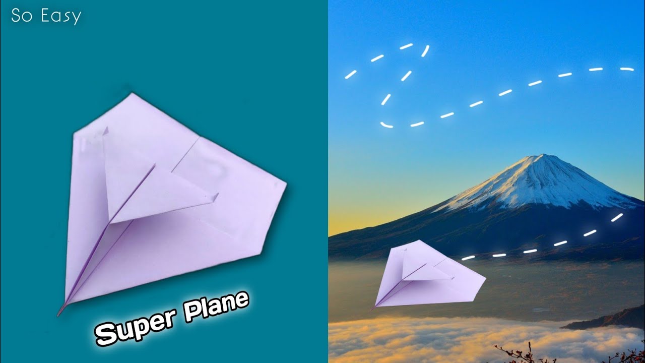 How to Make a paper Airplane/ that fly forever and not fall all days ...