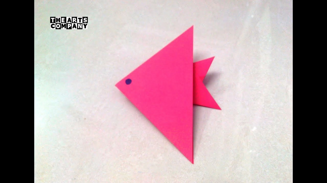 How to make an origami paper fish - 1 | Origami / Paper Folding Craft ...