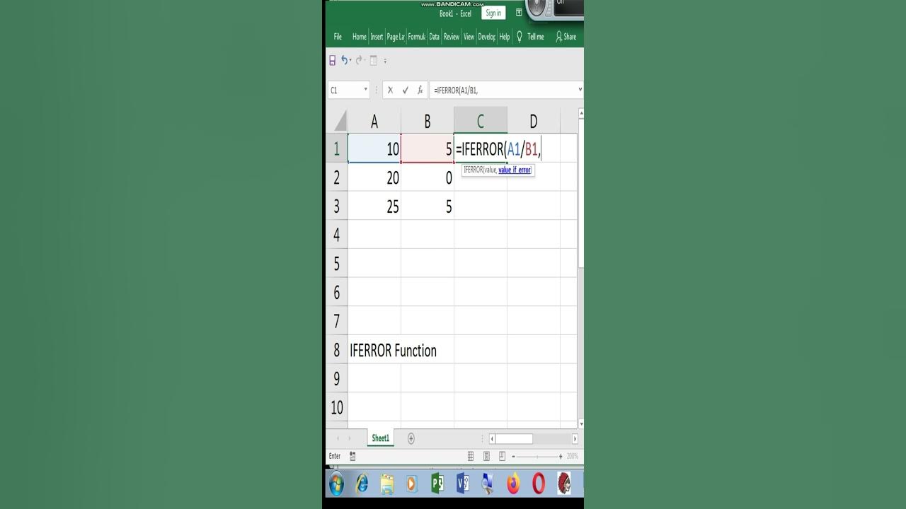 Iferror function in Excel #excellearn #learnexcel #excel - YouTube