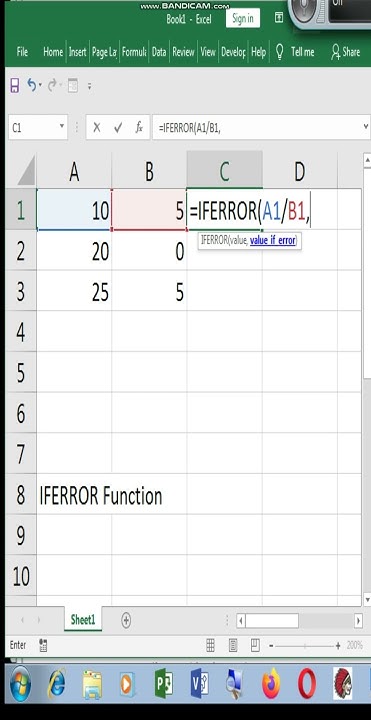 Iferror function in Excel #excellearn #learnexcel #excel - YouTube