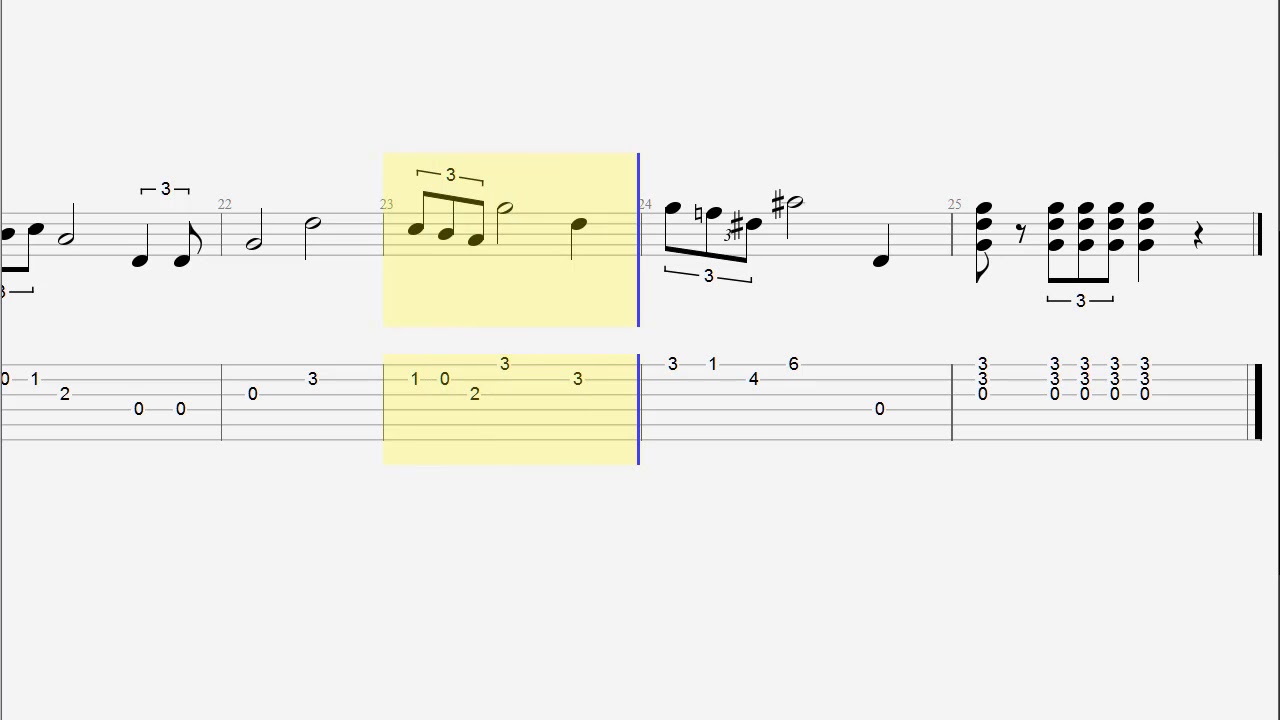 Star Wars Theme - Slow Medium Fast - Guitar Tab & Notes - YouTube