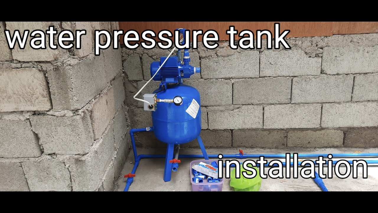 installation of water booster pump,pressure tank. - YouTube