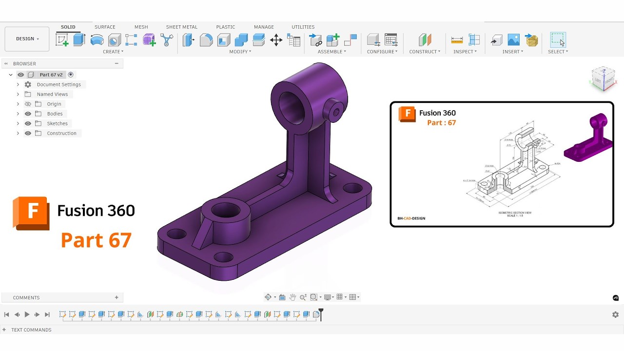 Fusion 360 tutorial 3D Modeling: Part 67 - YouTube