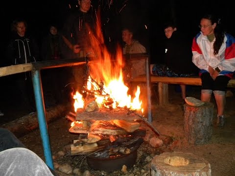 Хождение по углям на турбазе Хакусы