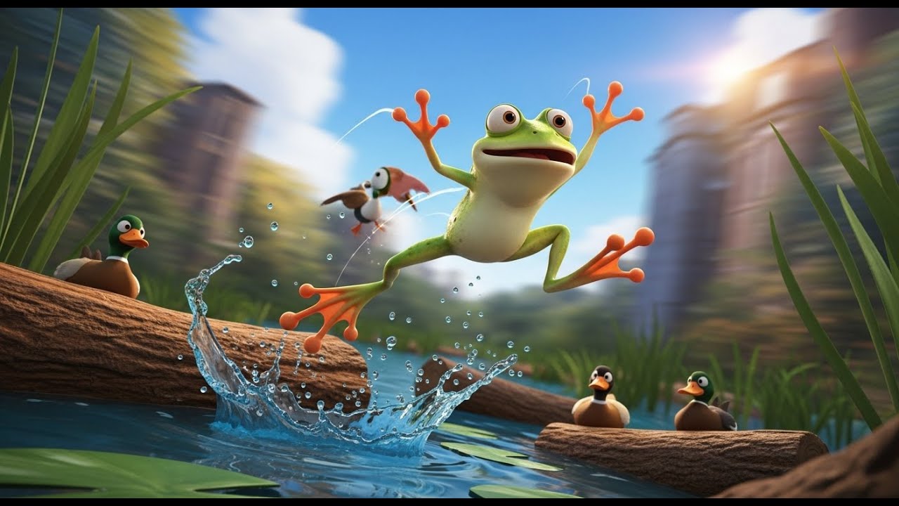 Hoppity Hop, Little Frog 🐸 | Fun Kids Song for Toddlers | Nursery Rhyme ...